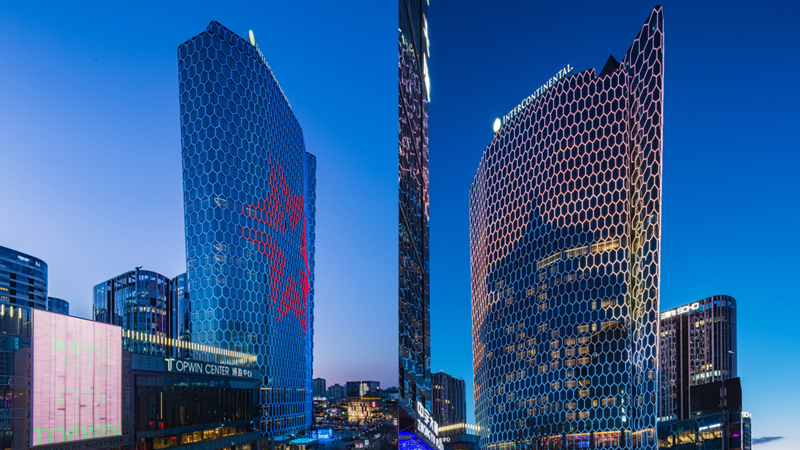 Super High-rise Commercial Complex Architectural Facade Illumination ...