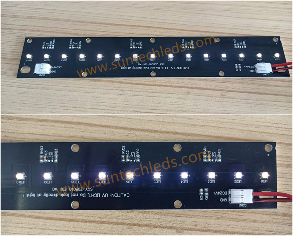 DC24v 15leds 60degrees UVC LED Disinfection Strip Sample Ship to ...