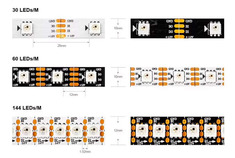 WS2813 VS WS2815 VS WS2812B digital programmable LED strip - Shenzhen ...