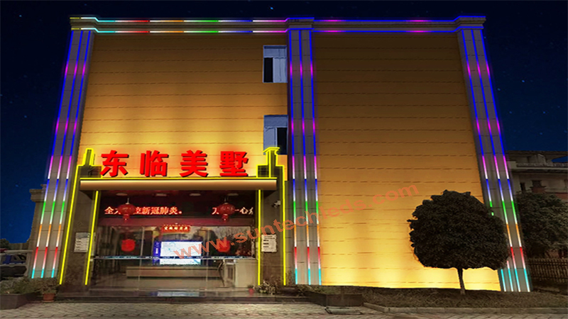 Hotel Dynamic LED Facade Linear Illumination Ideas - Buy linear lights ...
