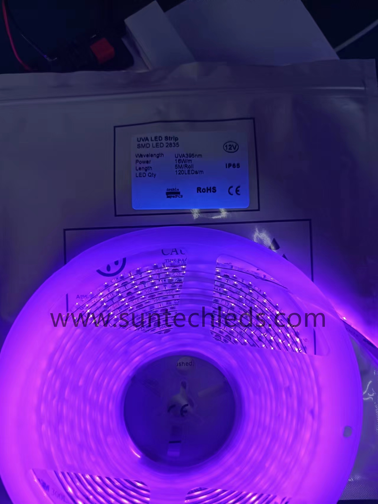 Custom Logo 200 Meters 365nm 395nm UVA LED Strip Shipped to US Again ...