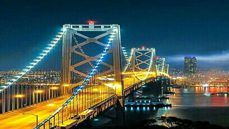 Bay Bridge Facade Lighting - Buy bridge facade, China illumination ...