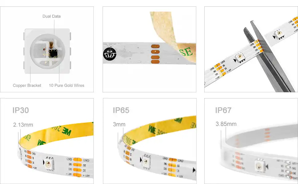 WS2813 VS WS2815 VS WS2812B digital programmable LED strip - Shenzhen ...