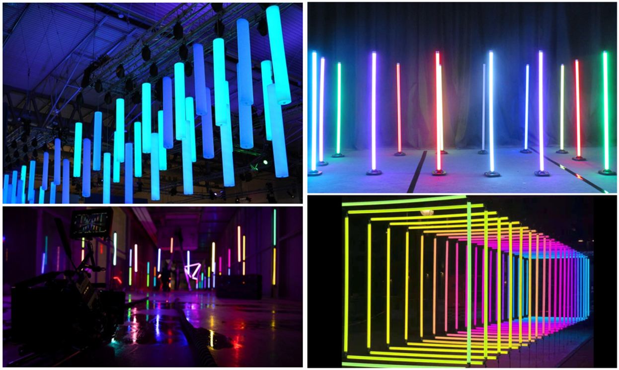 1M Rainbow Linear RGB LED Tube 360° Full Color Remote Controlled